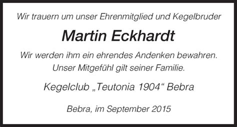 Traueranzeigen Von Martin Eckhardt Trauer Hna De