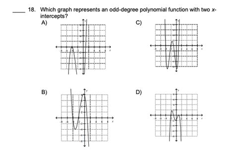 solved 8 which graph represents an odd degree polynomial