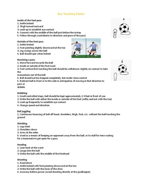 Key Teaching Points Pdf Foot Ball Games