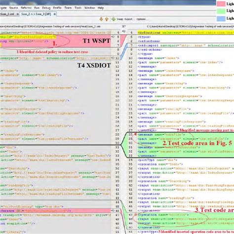Xml Diff Of Old Wsdl Left With New Wsdl Right Difference Between 2