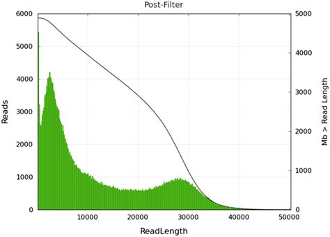 Pacbio Read Length For 20 Kb Library Distributions Of Read Length From Download Scientific