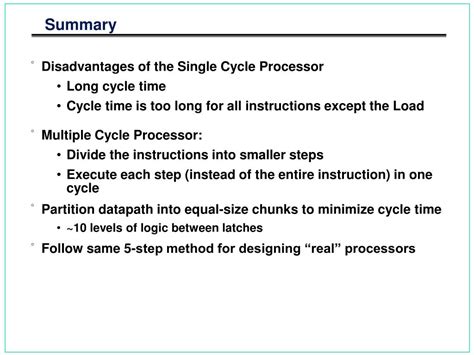 Ppt Designing A Multicycle Processor Powerpoint Presentation Free