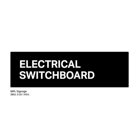 Electrical Switchboard Sign