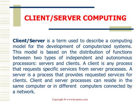 Pdf Clientserver Computing