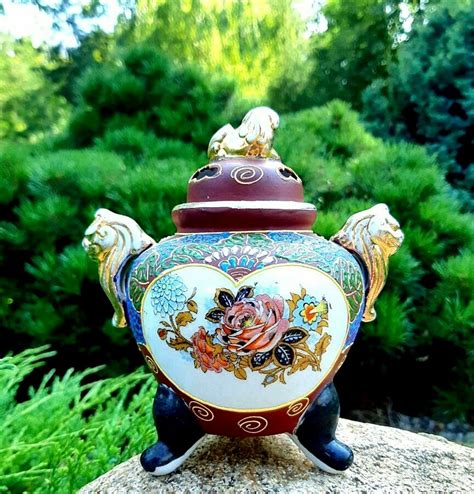 Винтаж: Старинная АРОМАТНИЦА КАРО в стиле SATSUMA Фарфор Япония купить ...