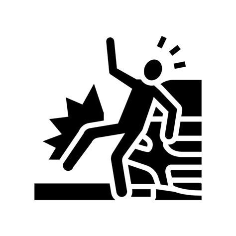 Machine Hit Man Accident Glyph Icon Vector Illustration 21755222 Vector