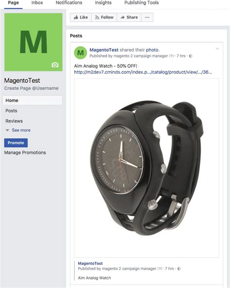 Facebook Campaign Publishing Extension For Magento