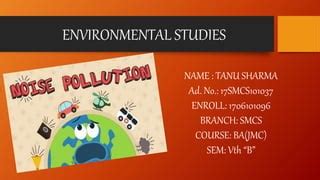 Noise Pollution Ppt Tanu PPT