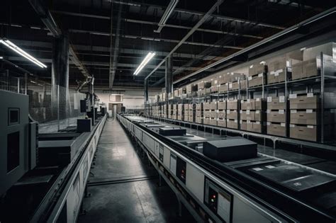A Warehouse With A Fully Automated Order Management System Ai Generated