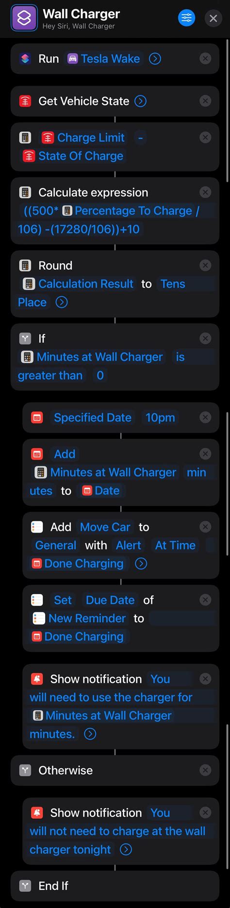 my shortcuts for automating my car every day r teslalounge