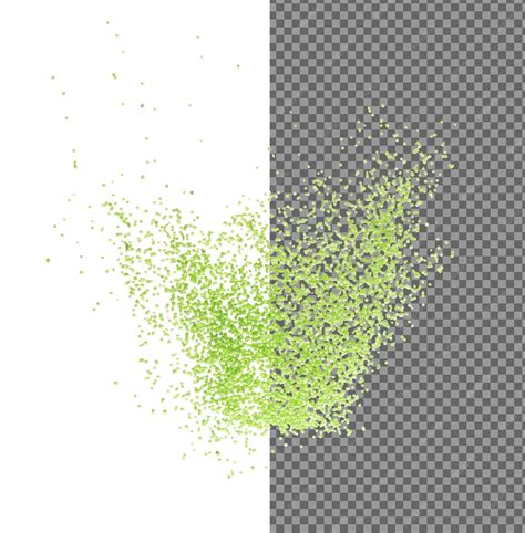 Premium Psd Sago Seeds Flying Explosion Green Grain Wave Floating Abstract Cloud Fly Splash In