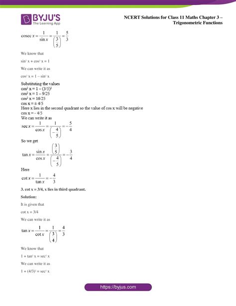 Ncert Solutions Class 11 Maths Chapter 3 Trigonometric Functions Ex 3 2