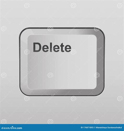 delete keyboard button stock vector illustration of button 176871893