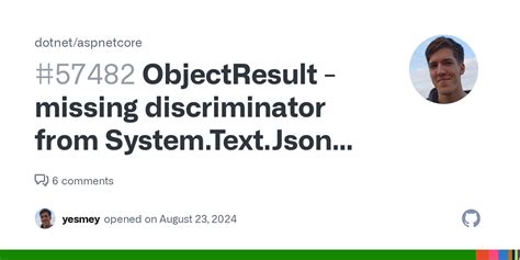 Objectresult Missing Discriminator From Systemtextjson Polymorphism · Issue 57482 · Dotnet