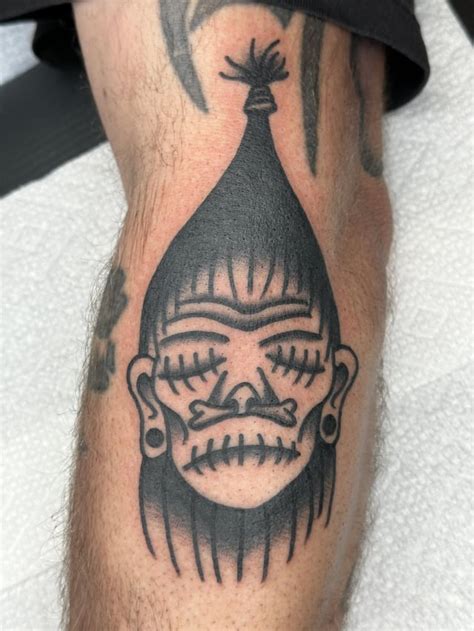 Shrunken Head Done At Lucky Moon Tattoo Smithfield Ri R