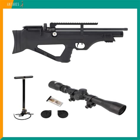Пневматическая винтовка Hatsan Flashpup S Set с насосом ОП 4х32 предварительная накачка Pcp 325