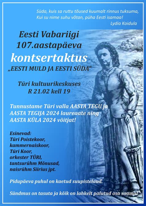 Eesti Vabariigi 107aastapäeva Kontsertaktus Eesti Muld Ja Eesti SÜda