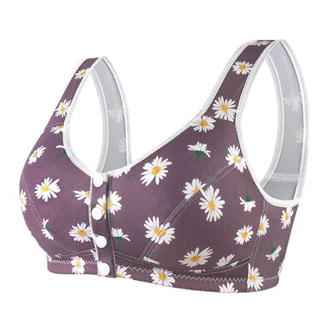 Daisy Bras For Older Women 2024 Trendy Convenient Front Close Button