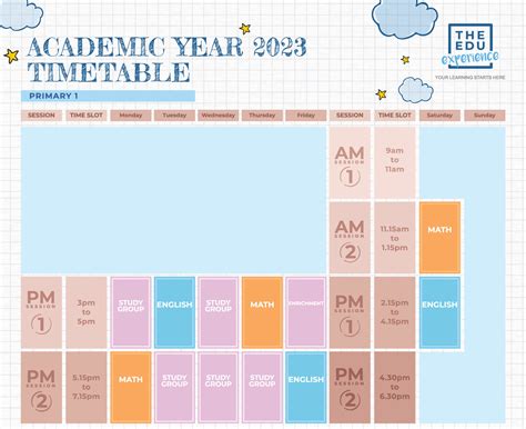 Class Schedule The Edu Experience