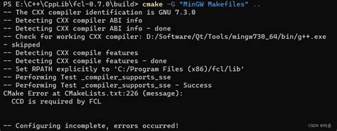 c 碰撞检测库fcl安装（mingw，cmake） csdn博客