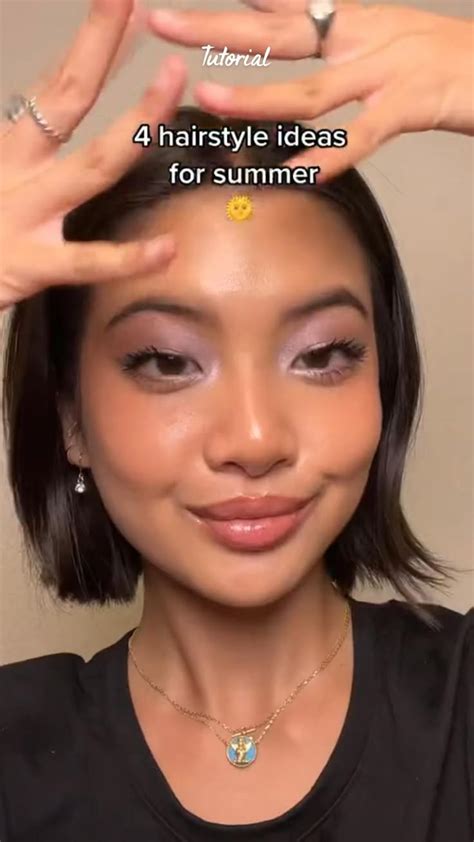 4 Hairstyle Ideas For Summer Short Hair Tutorial Hair Tutorial Hairdos For Short Hair