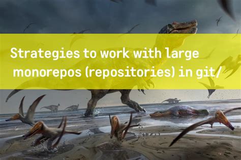 Strategies To Work With Large Size Repositories Aka Monorepo In Git