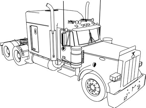 Printable Semi Truck Coloring Pages