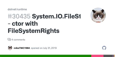 Systemiofilestream Ctor With Filesystemrights · Issue 30435