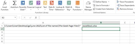 How To Get The List Of File Names Inside A Folder In Excel