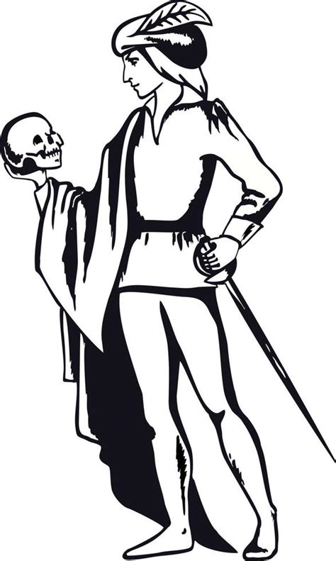 Hamlet Skull Illustration