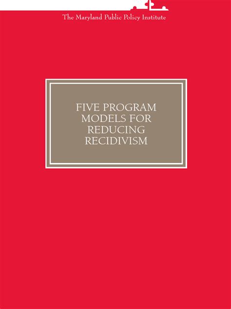 Five Program Models For Reducing Recidivism Pdf Recidivism Prison