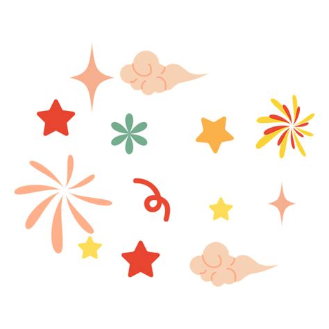 国庆节贴纸装饰png素材