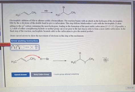 Solved CH3 CH3 Br HBC CH2 CH3 нс H3C Electrophilic addition | Chegg.com