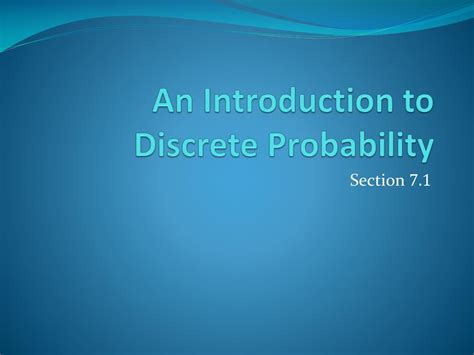 PPT Discrete Probability PowerPoint Presentation Free Download ID
