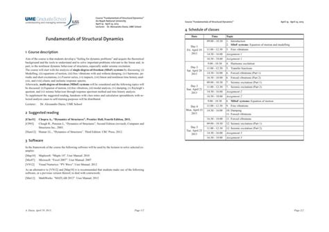 Fundamentals Of Structural Dynamics Pdf