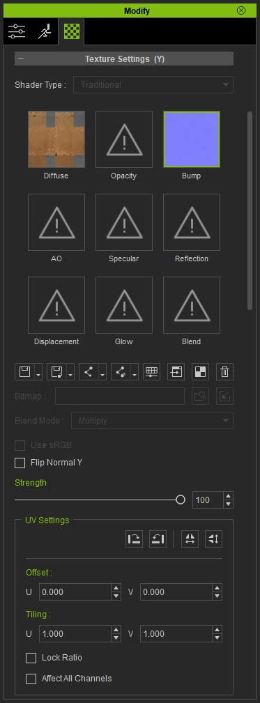 Modifying Texture Settings