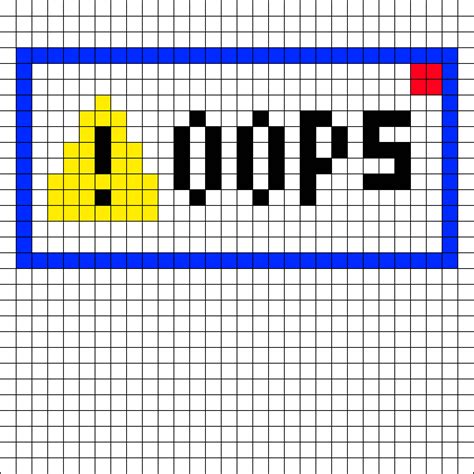 windows error oops perler bead pattern bead sprites misc fuse bead