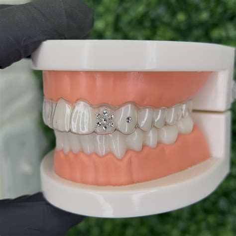 Practice Invisalign Retainer Swarovski Tooth Crystals And Tooth Jewelry