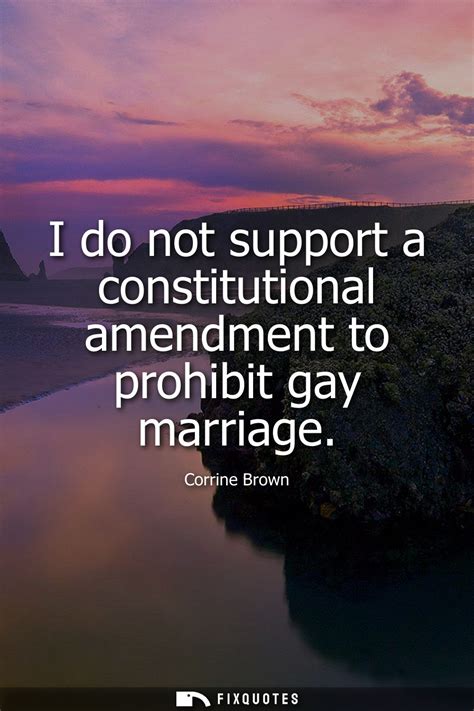 I Do Not Support A Constitutional Amendment To Prohibit Gay Marriage