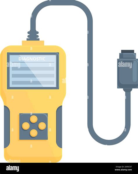 Flat Design Illustration Of A Professional Handheld Vehicle Diagnostic Tool For Automotive