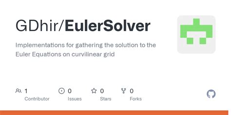 Github Gdhireulersolver Implementations For Gathering The Solution To The Euler Equations On