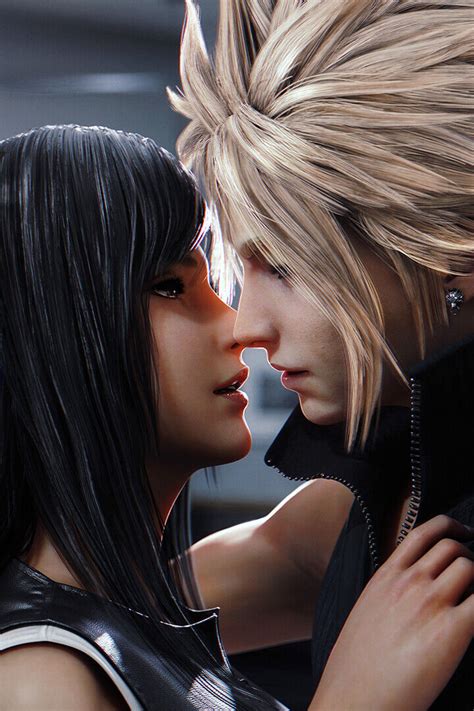 Final Fantasy Tifa And Cloud Kiss