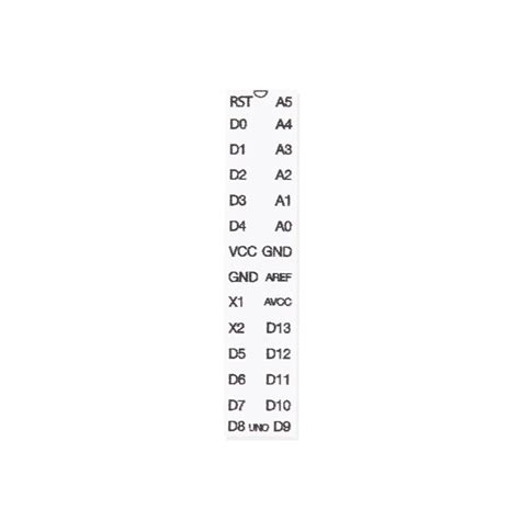 Pin Map Sticker Sticker For Atmega328 Kamami On Line Store