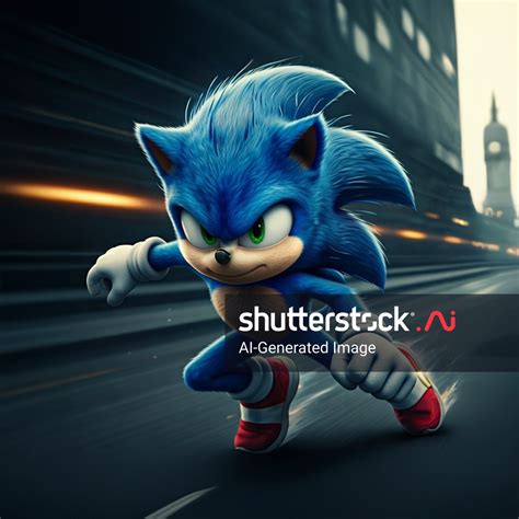 Live Action Realistic Sonic Hedgehog Dramatic Ai Generated Image 2548141755 Shutterstock