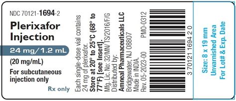 Plerixafor Injection Package Insert