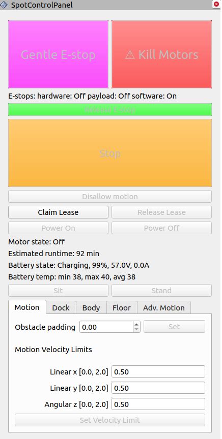 Basic Driver Usage — Spot Ros User Documentation 100 Documentation