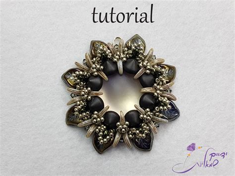 Bead Weaving Patterns Beading Tutorial Beadwork Tutorial Beaded Pendant Tutorial Beaded