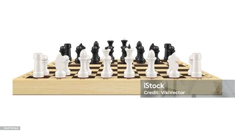 흑백 체스 조각과 현실적인 체스 보드 는 등색 벡터 일러스트를 재생 지적 게임에 대한 준비 체크 무늬 보드와 그림 3d 템플릿 디자인 논리 게임 토너먼트 체스에 대한 스톡