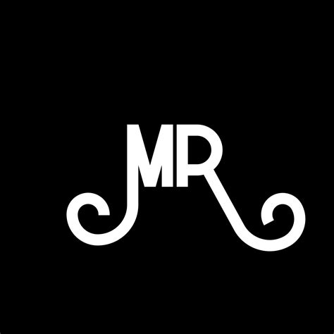 Sr. diseño del logotipo de la carta. Letras iniciales mr icono del ...