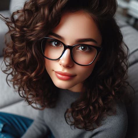 Premium Photo Glasses Girl